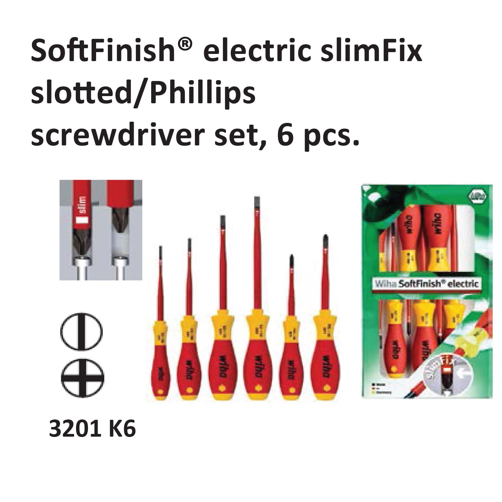 WIHA SoftFinish Electric Screwdriver Set - 3201 K6 | Hand Tools | Buana Mas Prestasi