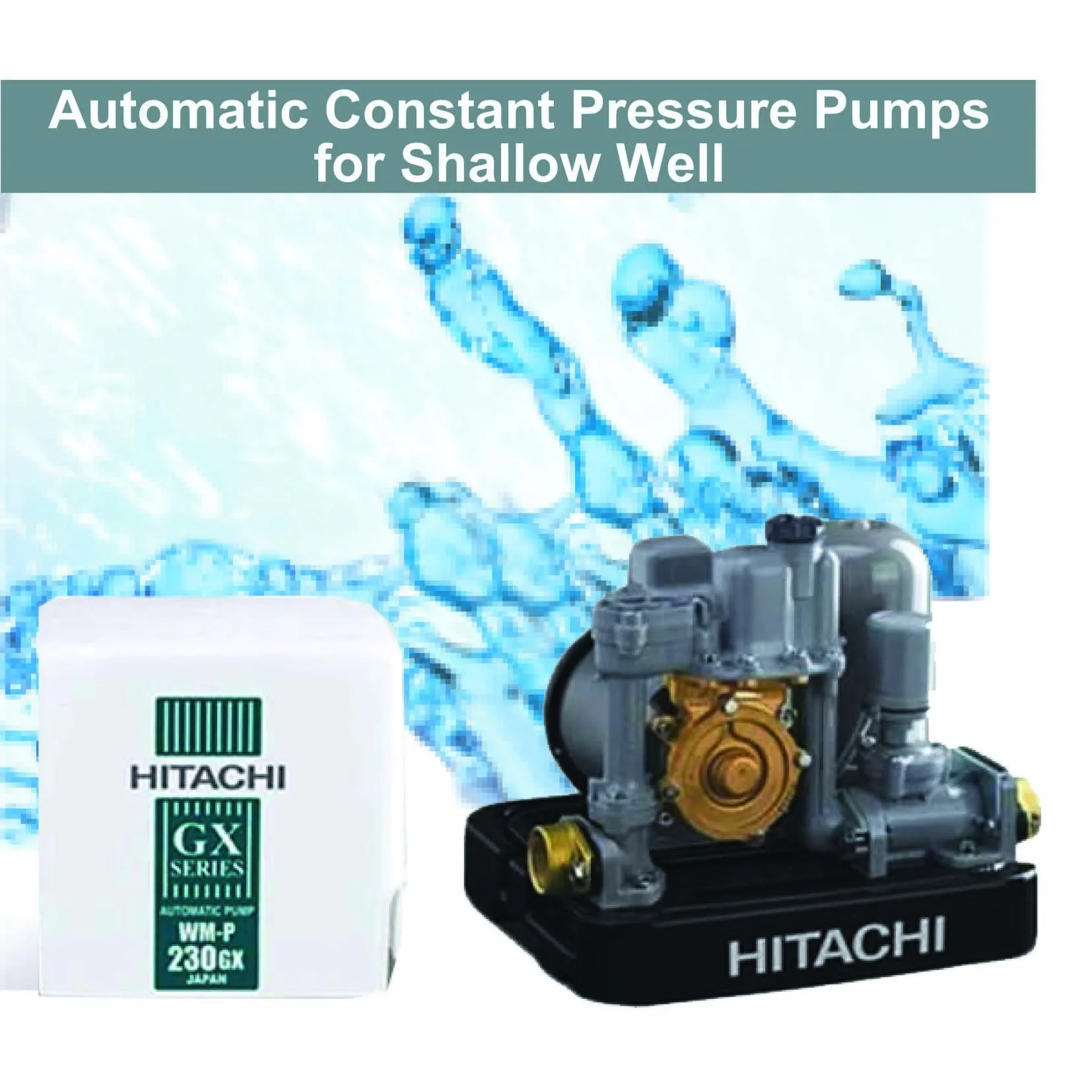 HITACHI WM-P 230GX Automatic Constant Pressure Pumps for Shallow Well ...