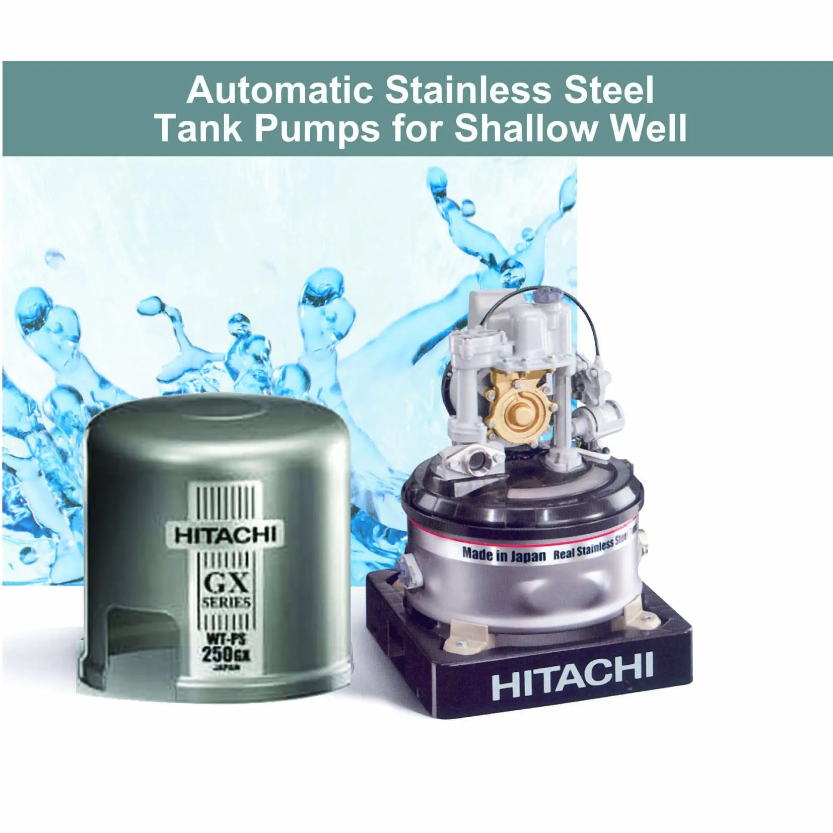 HITACHI WT-PS 250GX Automatic Stainless Steel Tank Pumps for Shallow ...