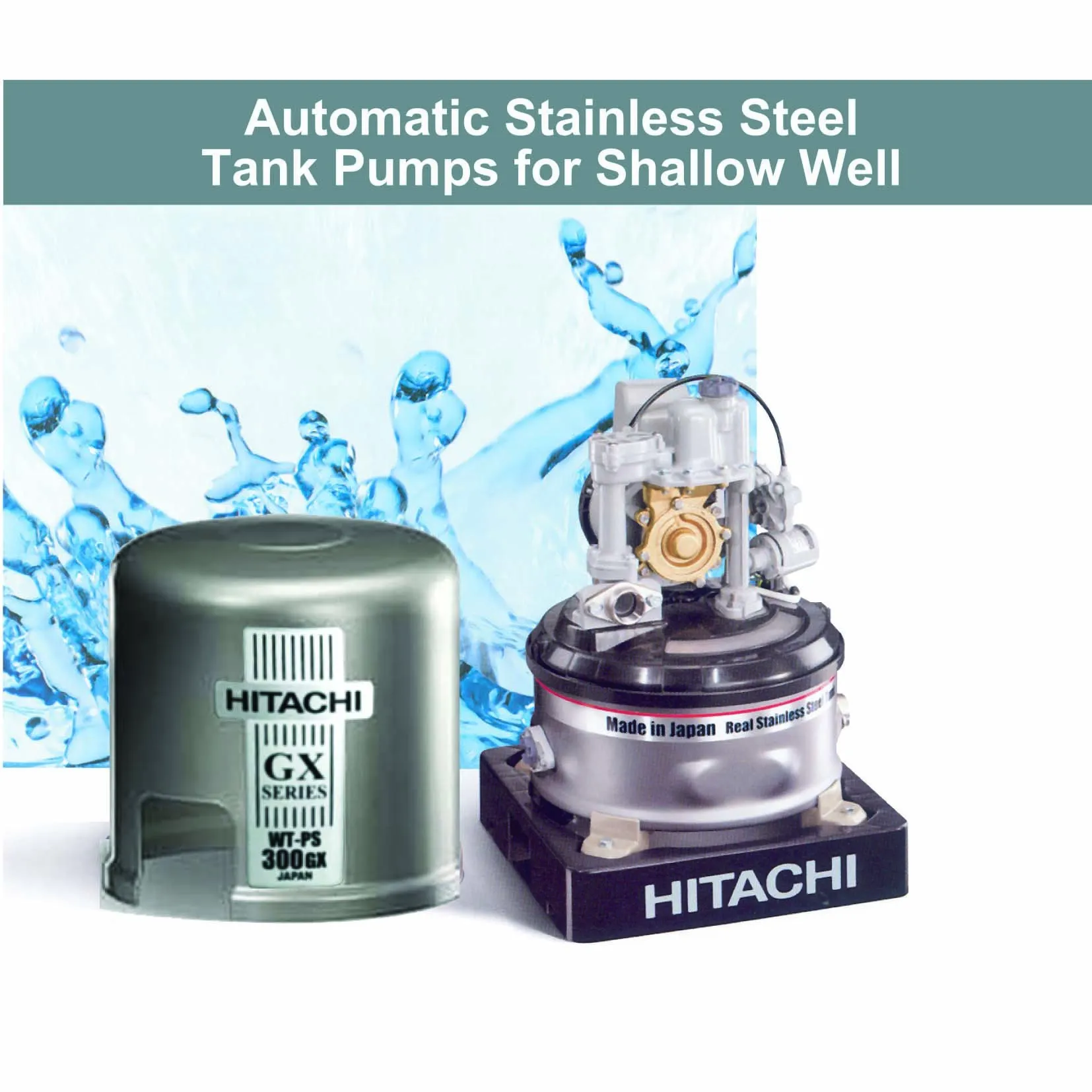 HITACHI WT-PS 300GX Automatic Stainless Steel Tank Pumps for Shallow Well | Water Pump | Buana ...
